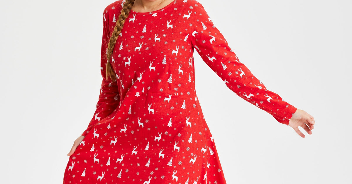 Rød Julekjole | Elegance til Jul med Jule-Sweaters