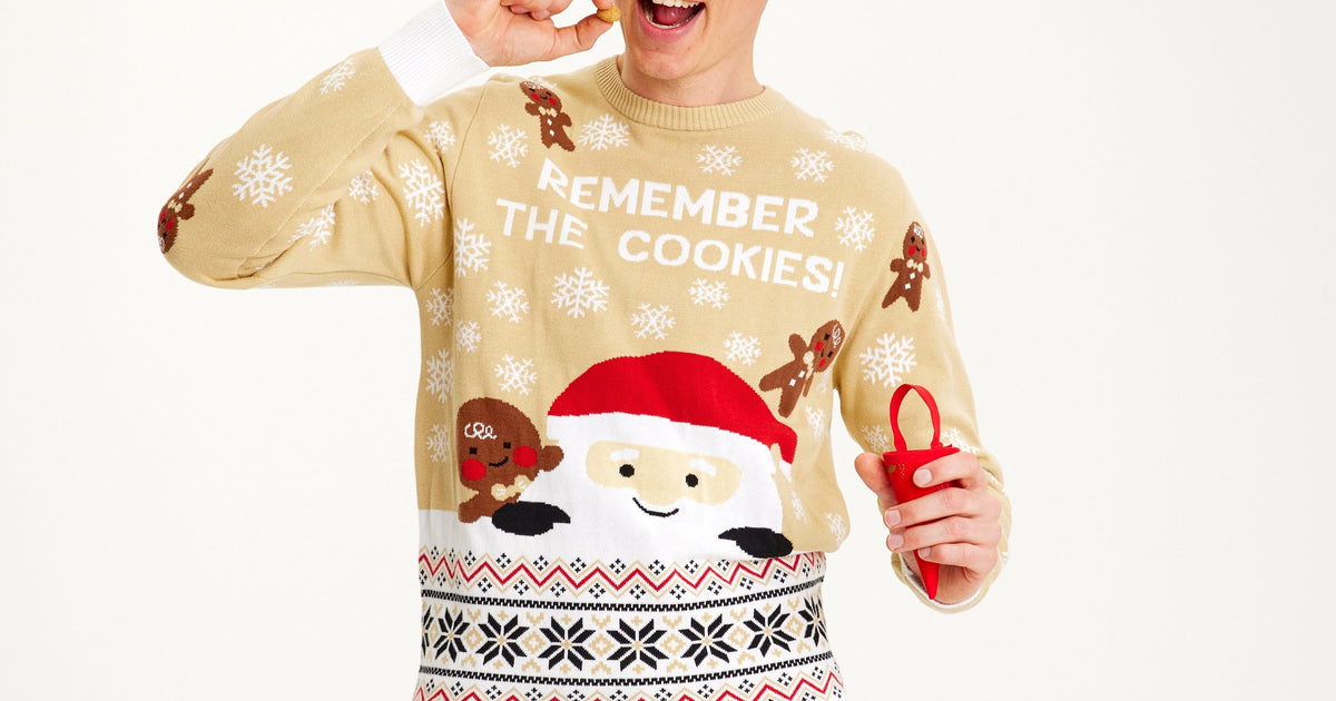 Herre-Versionen af The Cookie Sweater er Her | Jule-sweaters
